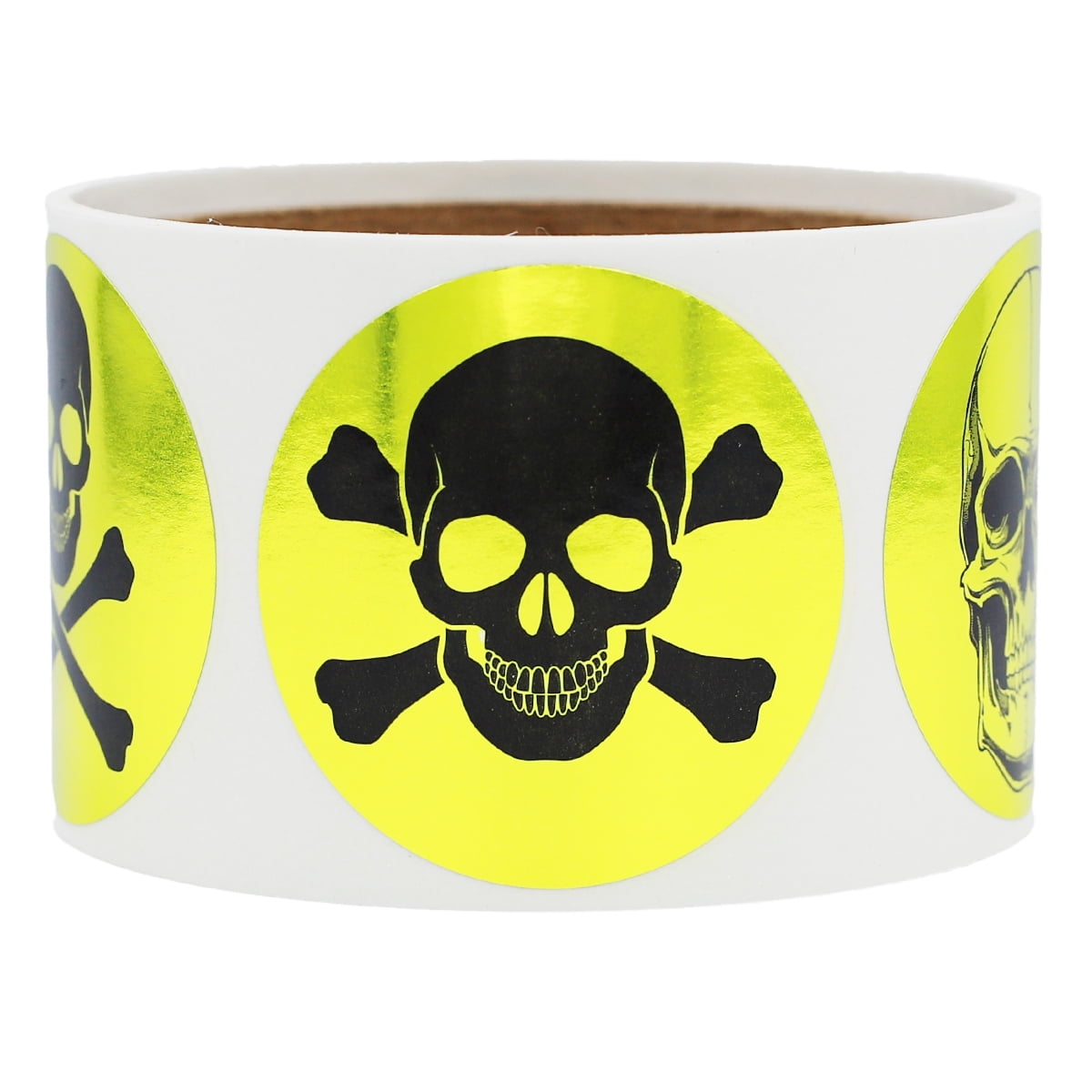 Gold Skull and Crossbones Stickers | 2" Inches Round - 100 Pack ...