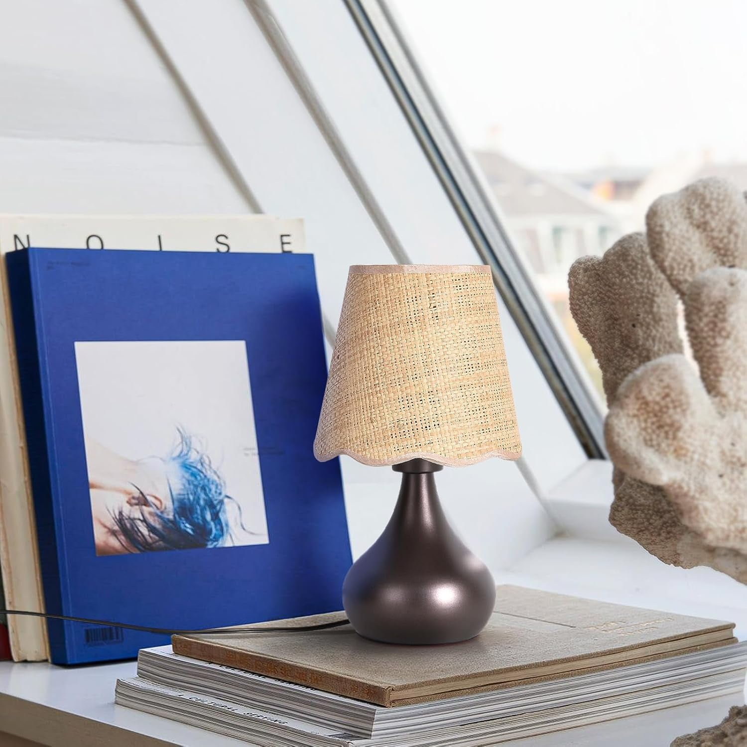 Gold Small Touch Control Table Lamp for Bedroom, Brass Mini Bedside ...