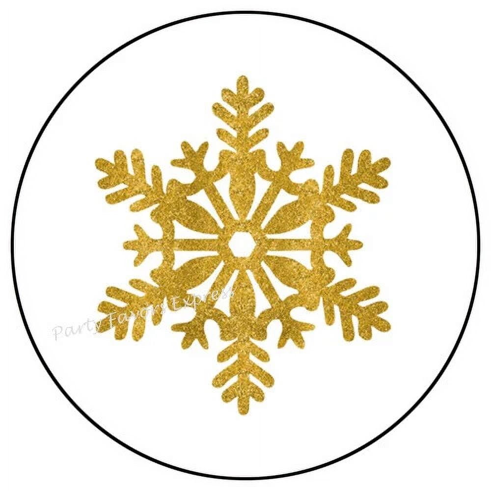 Gold Snowflake Christmas Envelope Seals Labels Party Favors Stickers ...