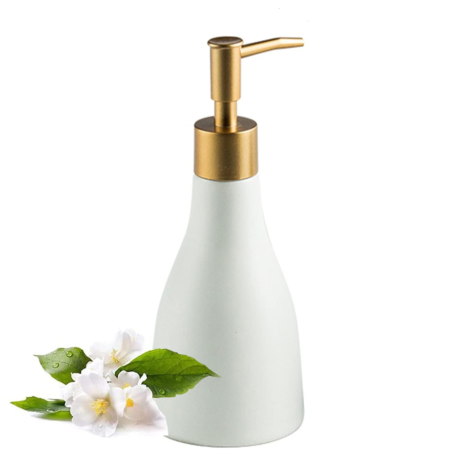 Gold Soap Dispenser Bottle for Bathroom Countertop, Modern Hand Soap ...