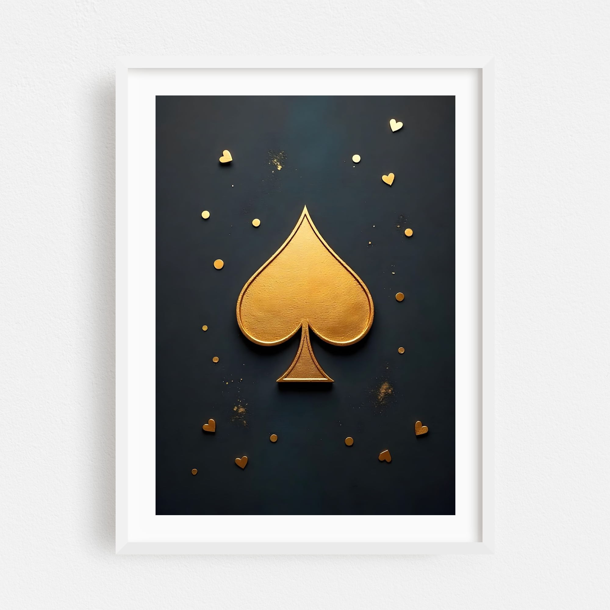 Gold Spade Symbol - Painting Geometric Modern Art Minimalist Abstract ...