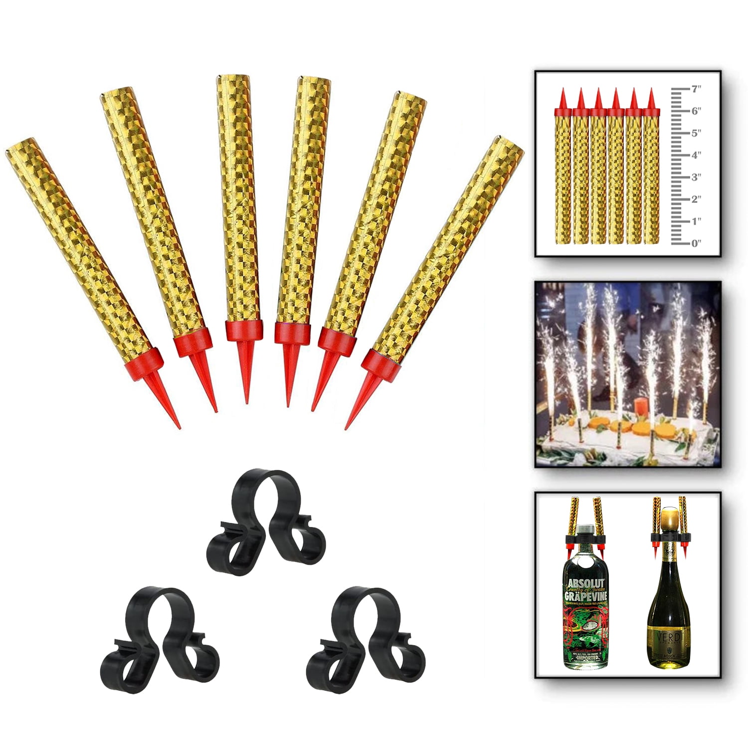 Gold Sparkling Birthday Candles Party Accessories for Birthday, Parties ...