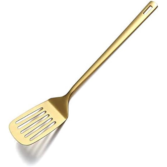 Gold Spatulas, Slotted Turner Titanium Gold Plating, Metal Turner For ...