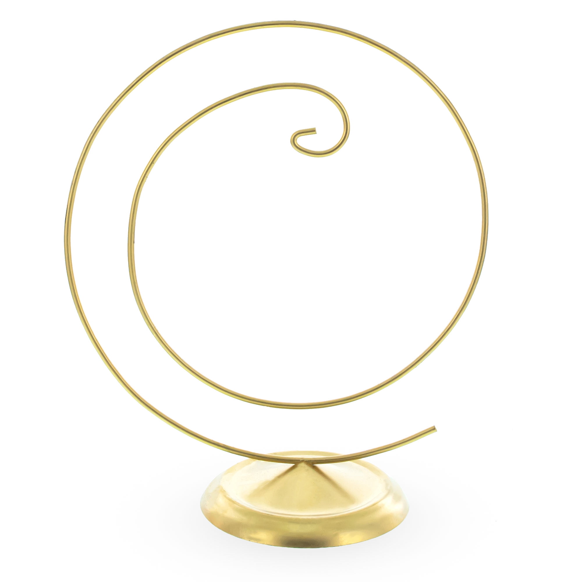 Gold Spiral Metal Solid Round Base Ornament Display Stand 4 Inches ...