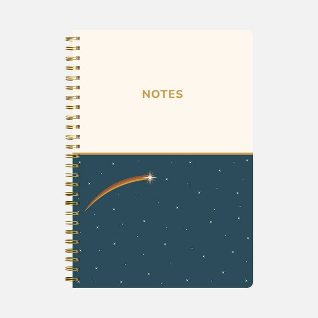 Gold Spiral Notebooks Color: Starry Sky, Size: 7" x 10" - Walmart.com