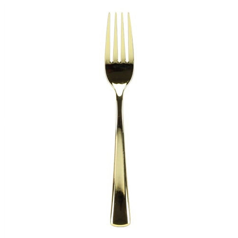 Gold Splendor LOOKS LIKE REAL!! Gold Plastic Forks 25ct. - Walmart.com