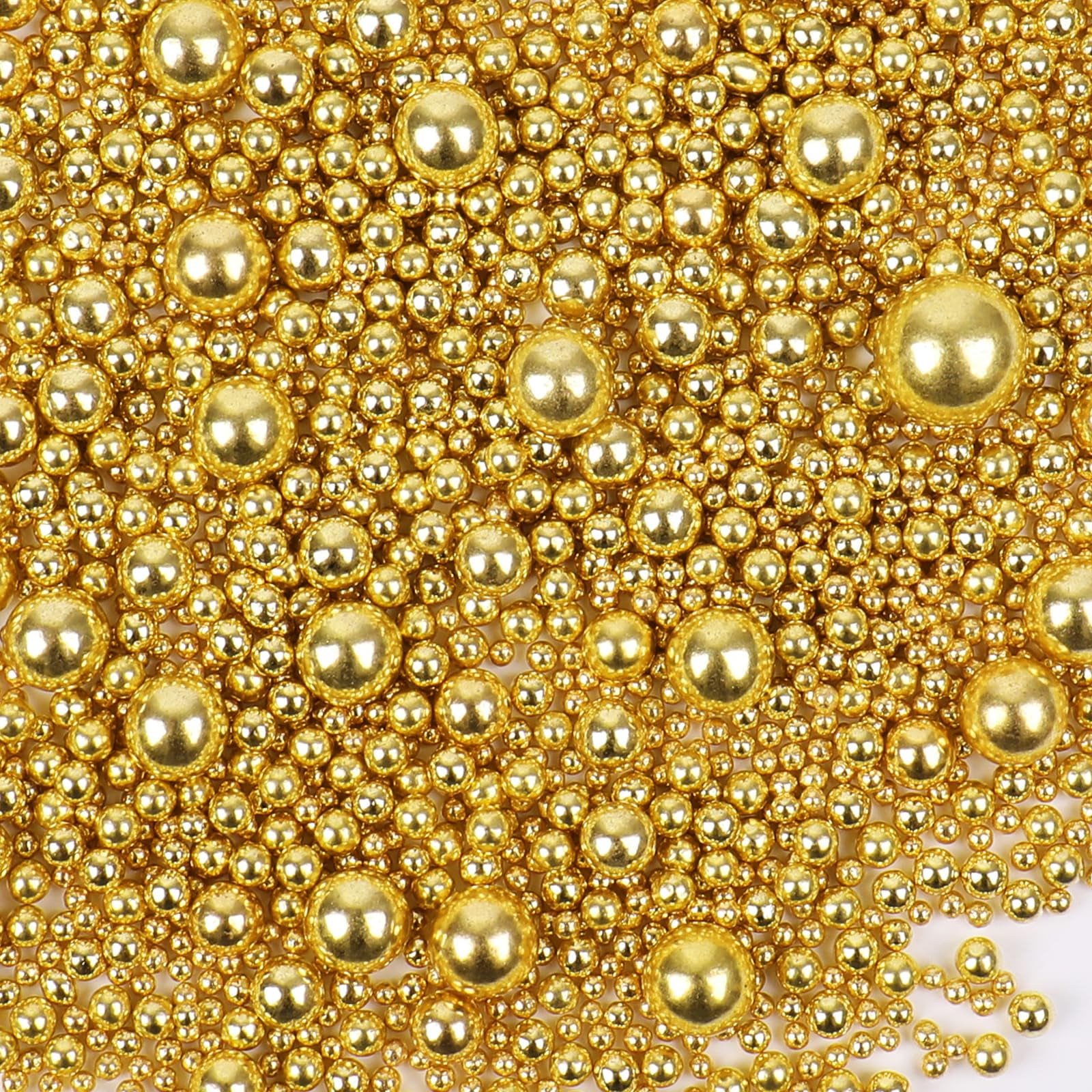 Gold Sprinkles, Edible Gold IEF31 Pearl Sprinkles for Cake Decorating ...