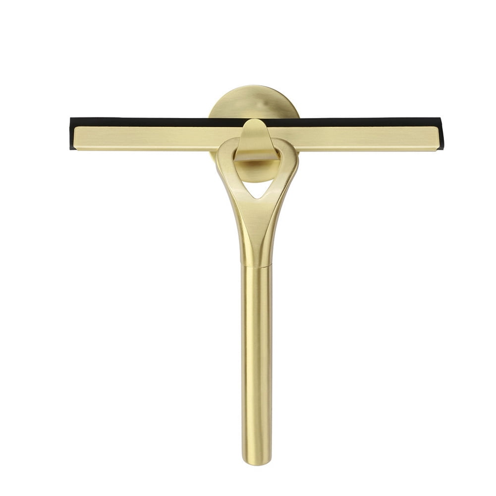 Gold Squeegee Shower Squeegee Rubber Scraper with Hook for Shower Glass ...