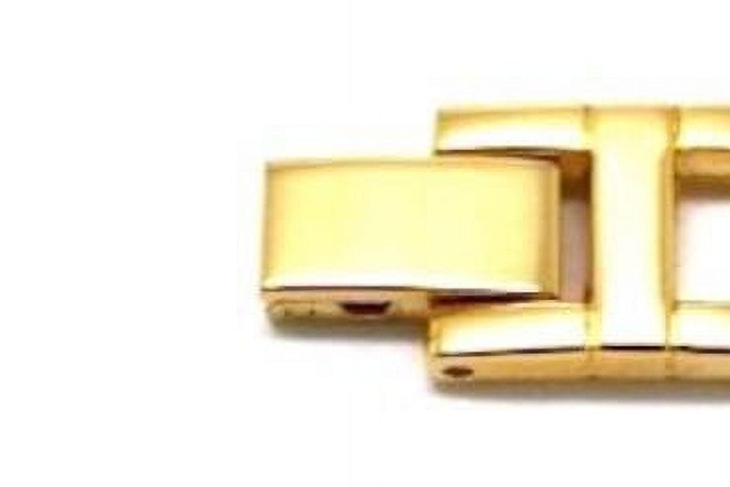 Gold Stainless Steel Fold Over Clasp Women's Watch Bracelet Extender ...