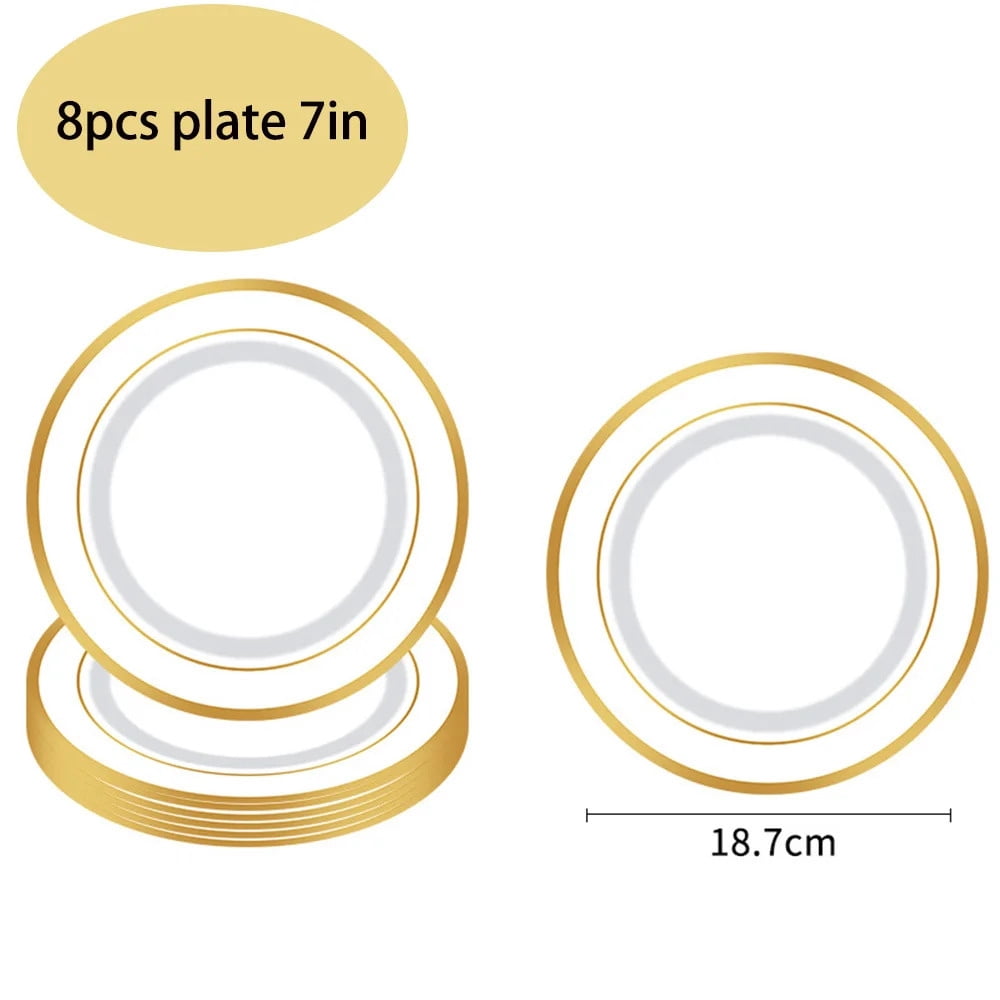 Gold Stamping Theme Birthday Party Decorations Disposable Tableware ...