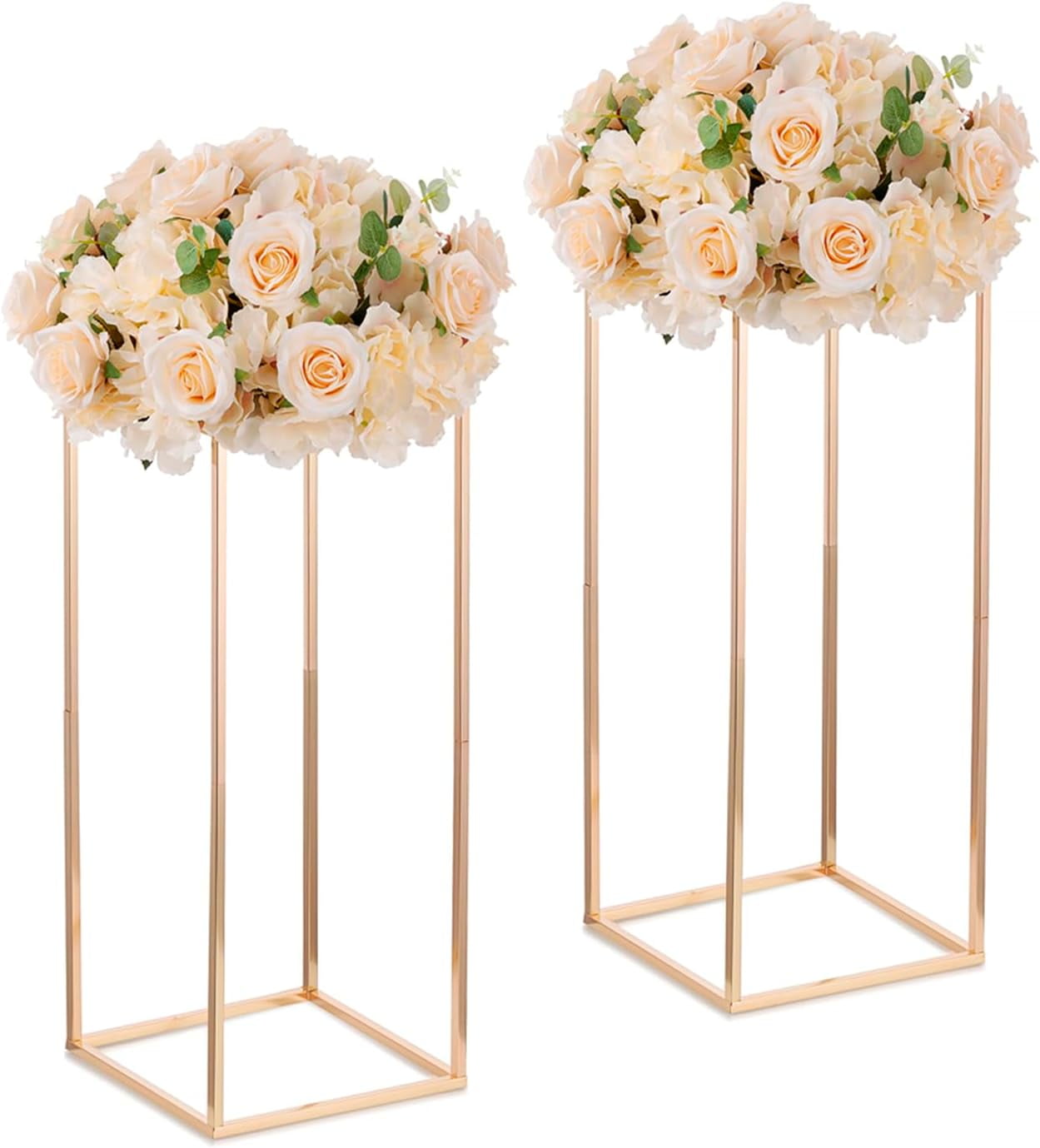 Gold Stand Wedding Centerpieces for Tables - 23.6in Tall Vases for ...