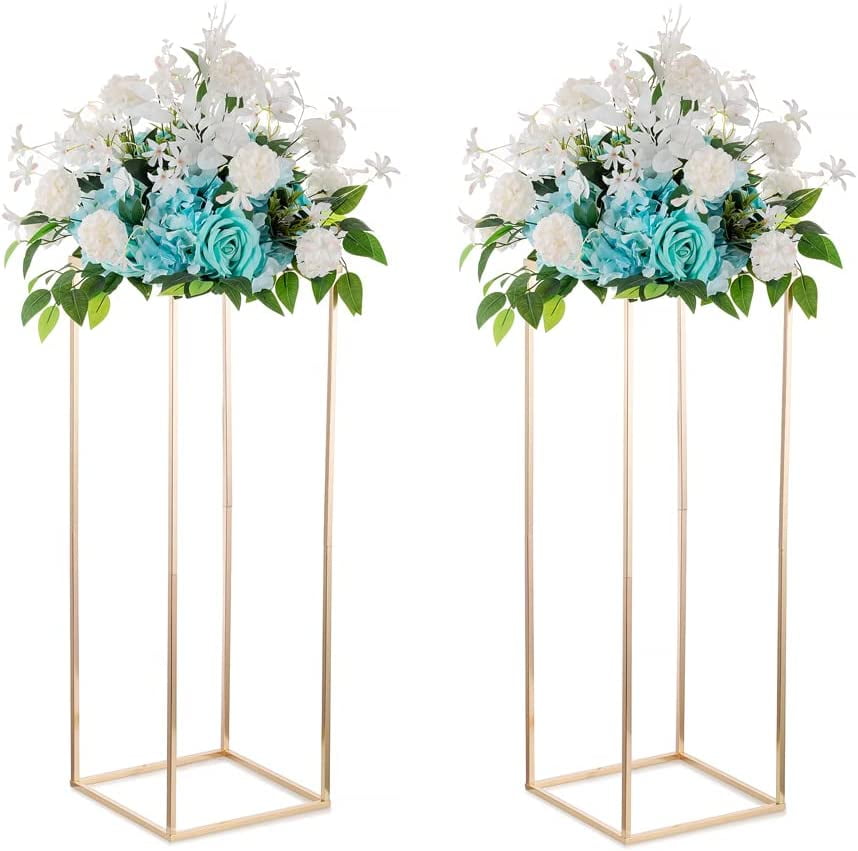 Gold Stand Wedding Centerpieces for Tables - 31.5in Tall Vases for ...