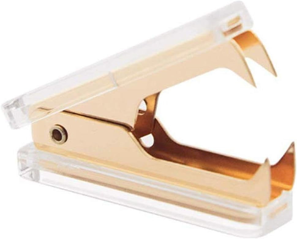 Gold Staples Remover Clear Acrylic Body Steel Jaws Staple Puller ...