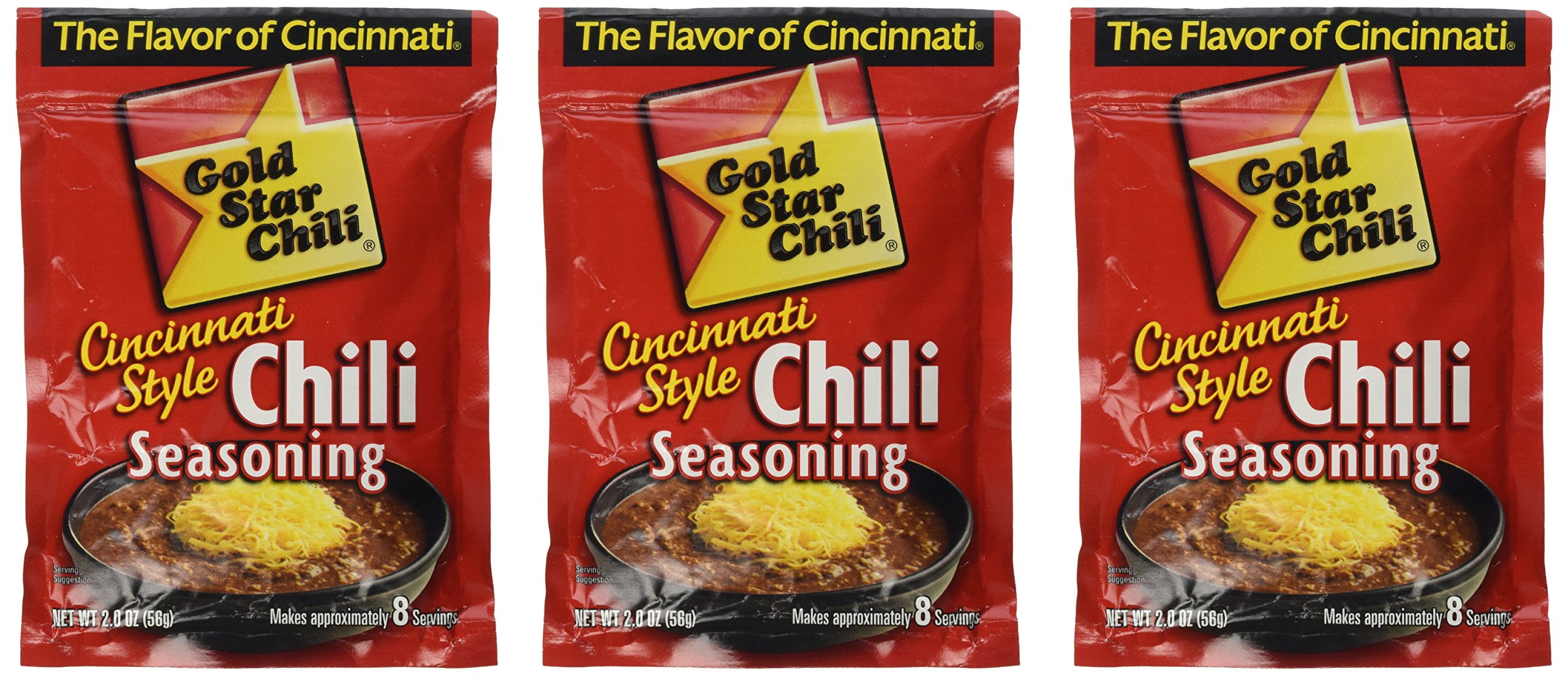 Gold Star Cincinnati Style SBF3 Original Chili Seasoning. (3 Pack ...