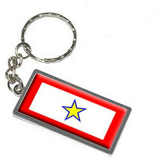 Gold Star Military Service Flag One 1 War Mother Keychain Key Chain ...