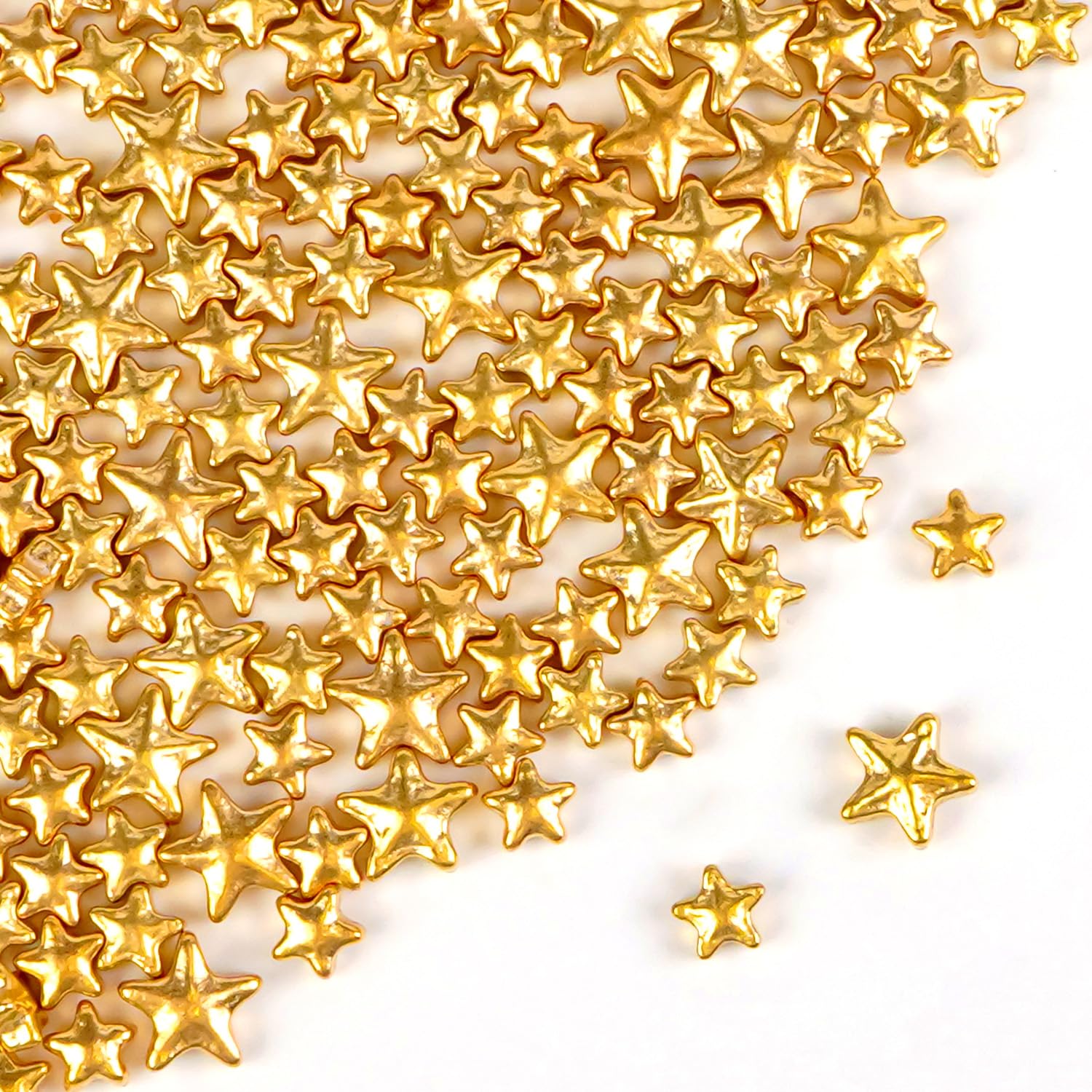 Gold Star Sprinkles for OKA4 Cake Decorating, Edible Star Sugar Candy ...