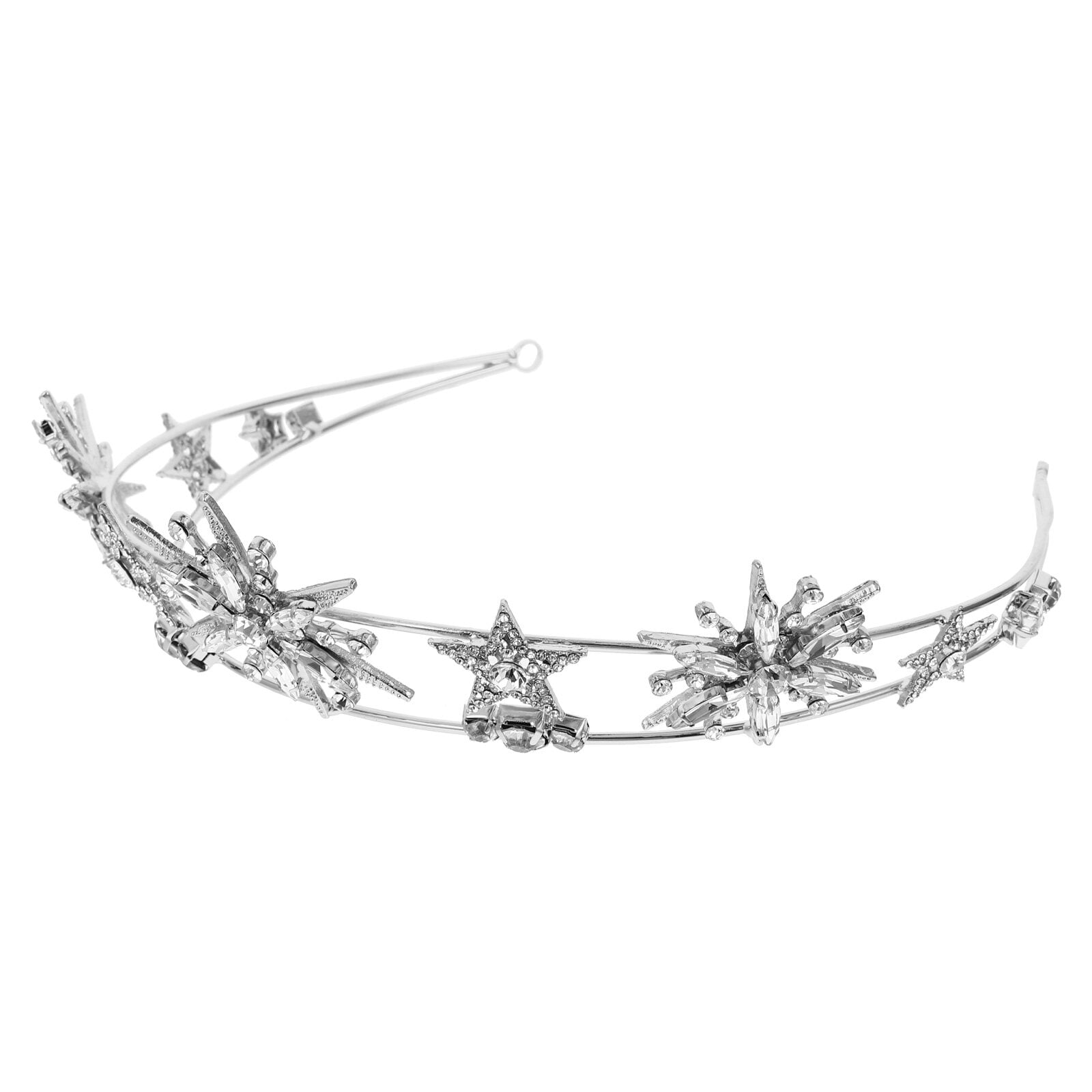 Gold Star Tiara Silver Diamond Wedding Decoration Hair Accessories ...