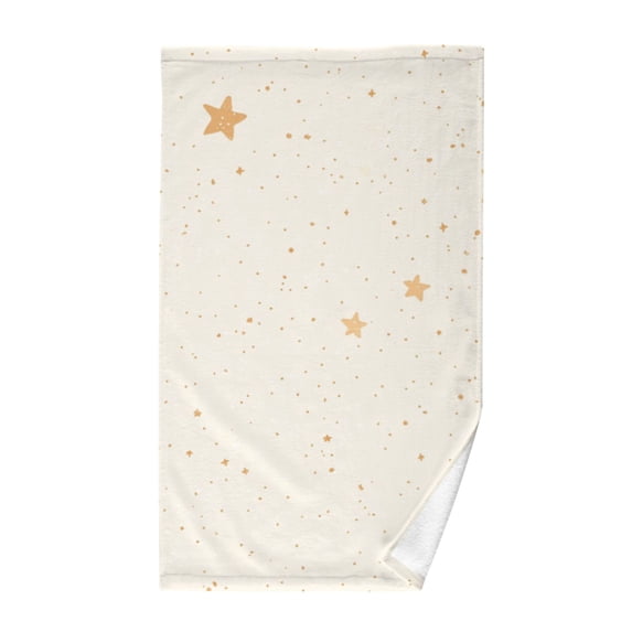 Gold Stars Bath Towel 100% Cotton Soft Thick High Absorbency Hand Face ...