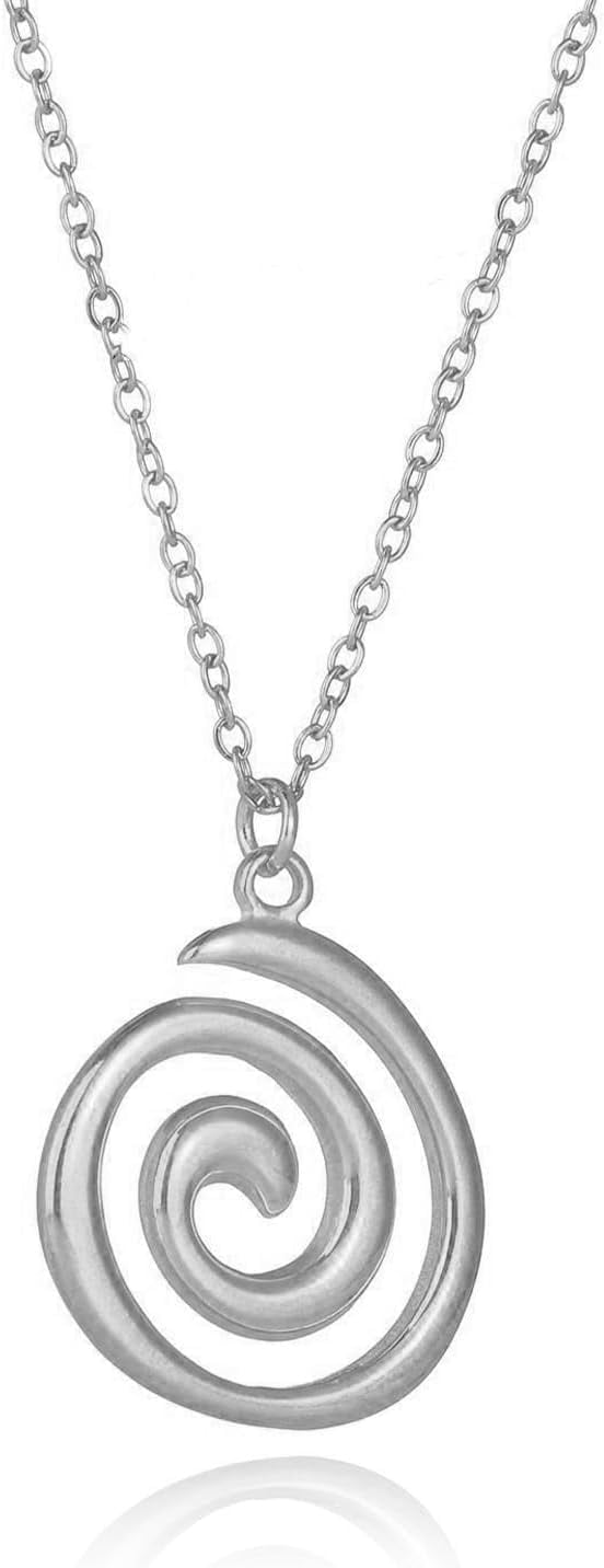 Gold Statement Necklace for Women Chunky Gold Silver Boho Beach Spiral ...