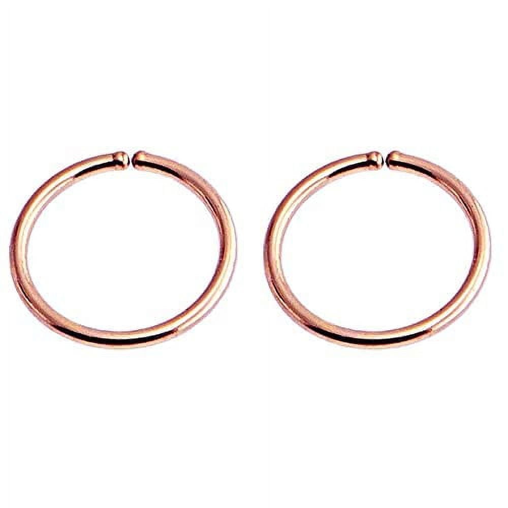 Gold, Sterling Silver Tiny Thin Hoop Earrings for Women Cartilage Nose ...