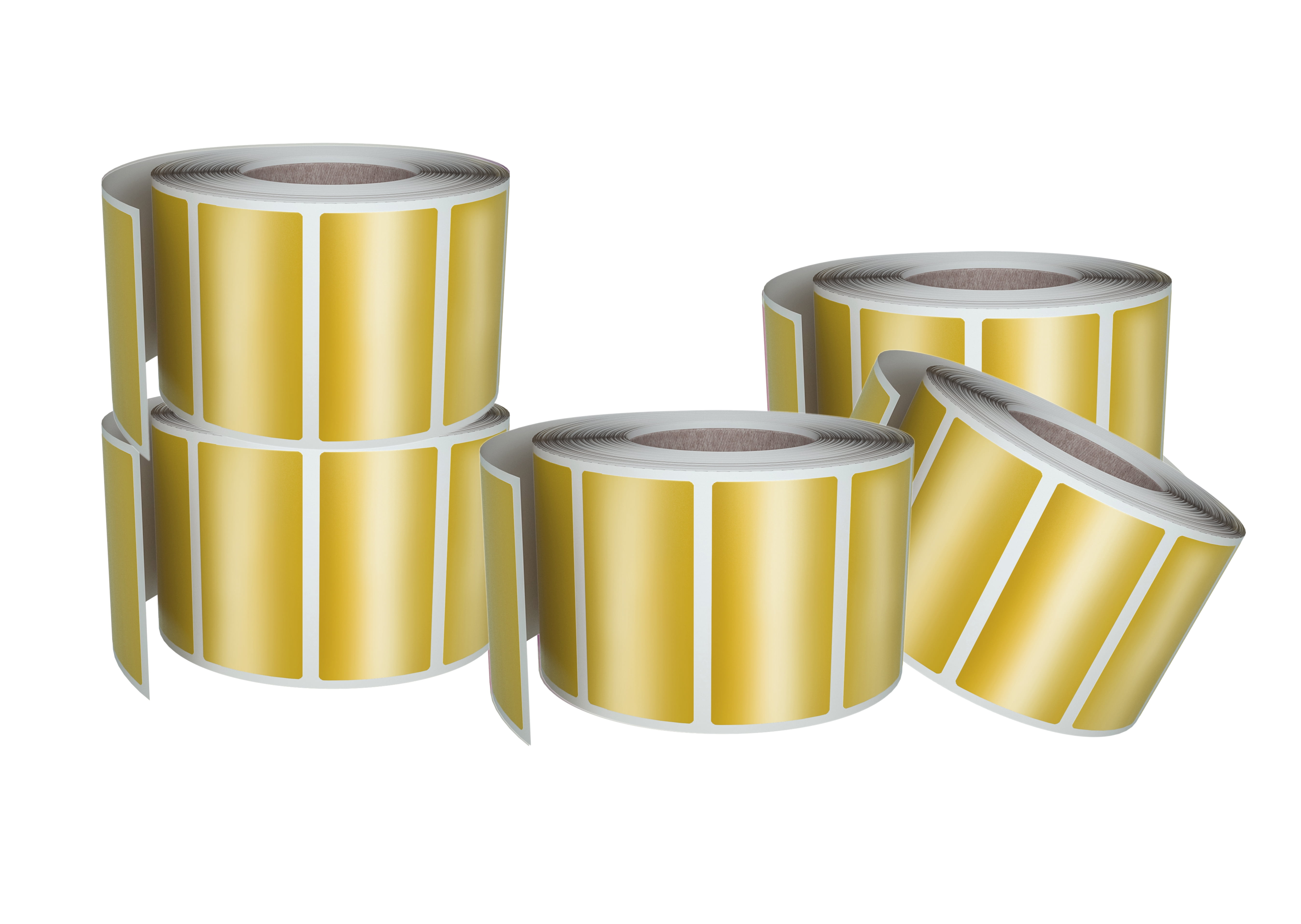 Gold Sticker Label Rolls 1.57 x 0.75 inch, 5 Rolls- 2500-Pack ...