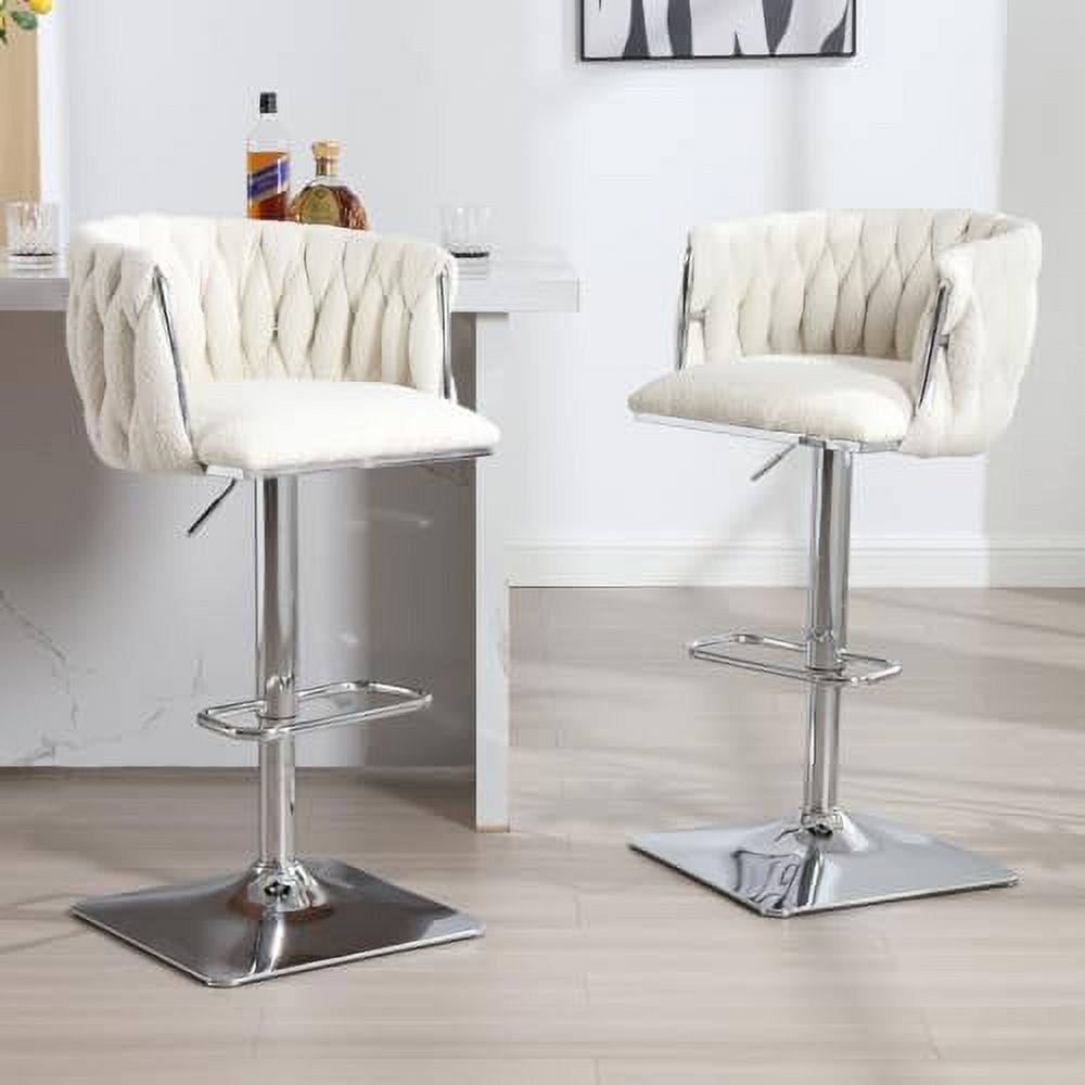 Gold Stools Velvet Swivel FHVNHC Barstools Adjustable Counter Height ...