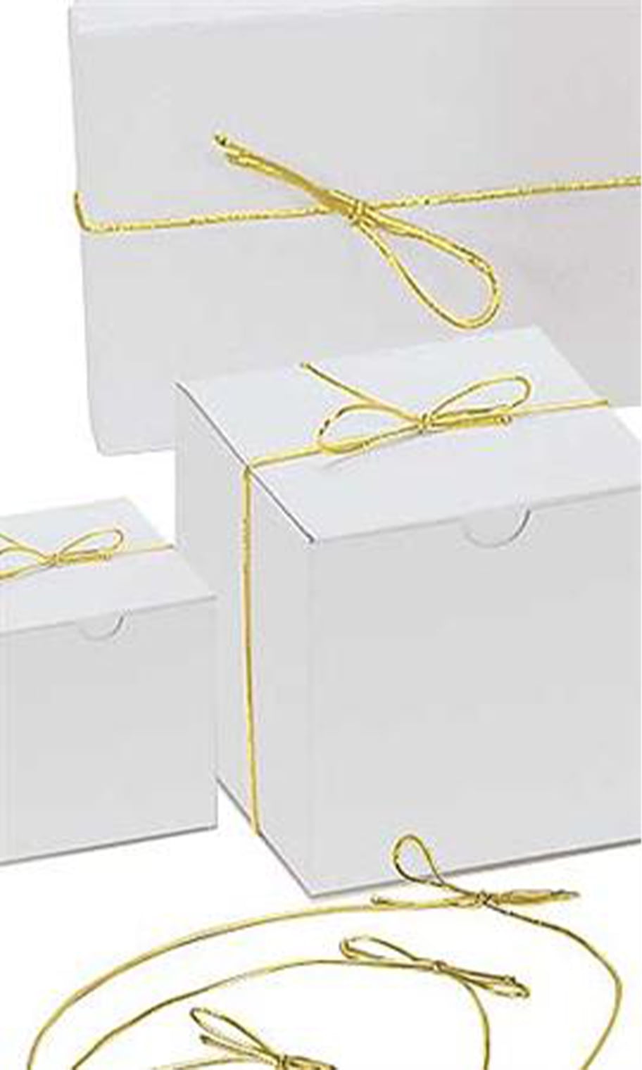 SSWBasics-Gold Elastic Cord with Pre Tied Bows - Stretchy Metallic ...