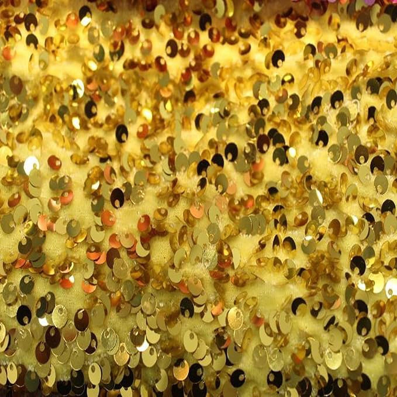 Gold Stretch Velvet Sequin Fabric, Glitter Spandex Material – Ideal for ...