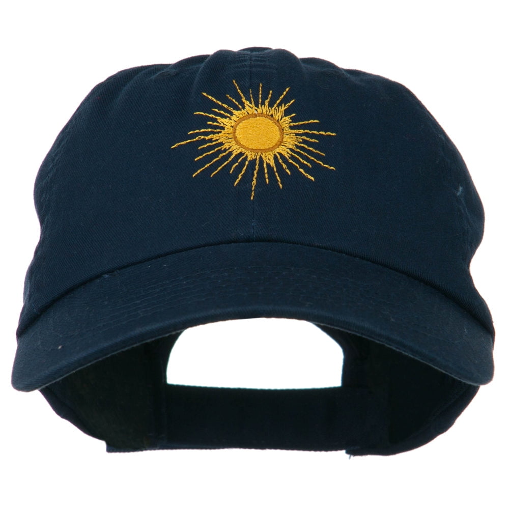 Gold Sun Embroidered Low Profile Washed Cap - Navy OSFM - Walmart.com