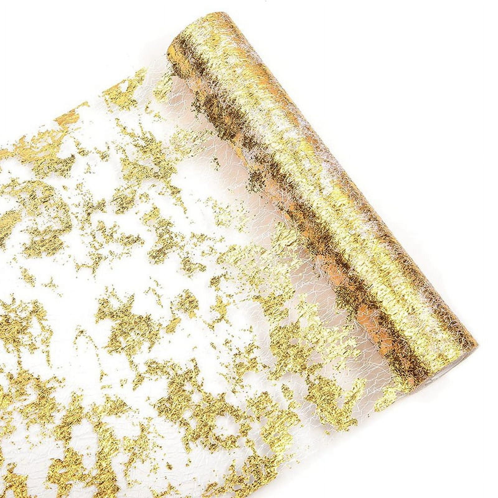 Gold Table Runner Glitter Metallic Thin Mesh Table Runner Sparkly Table ...