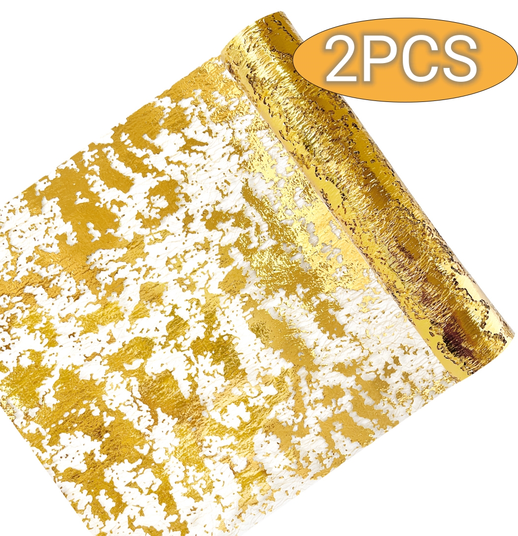 Gold Table Runners for Party Sequin Glitter Foil Metallic Thin Mesh ...