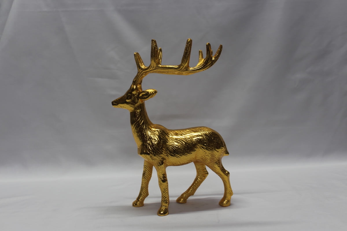 Gold Tabletop Deer Sculpture – Elegant and Luxurious Home Accent ...