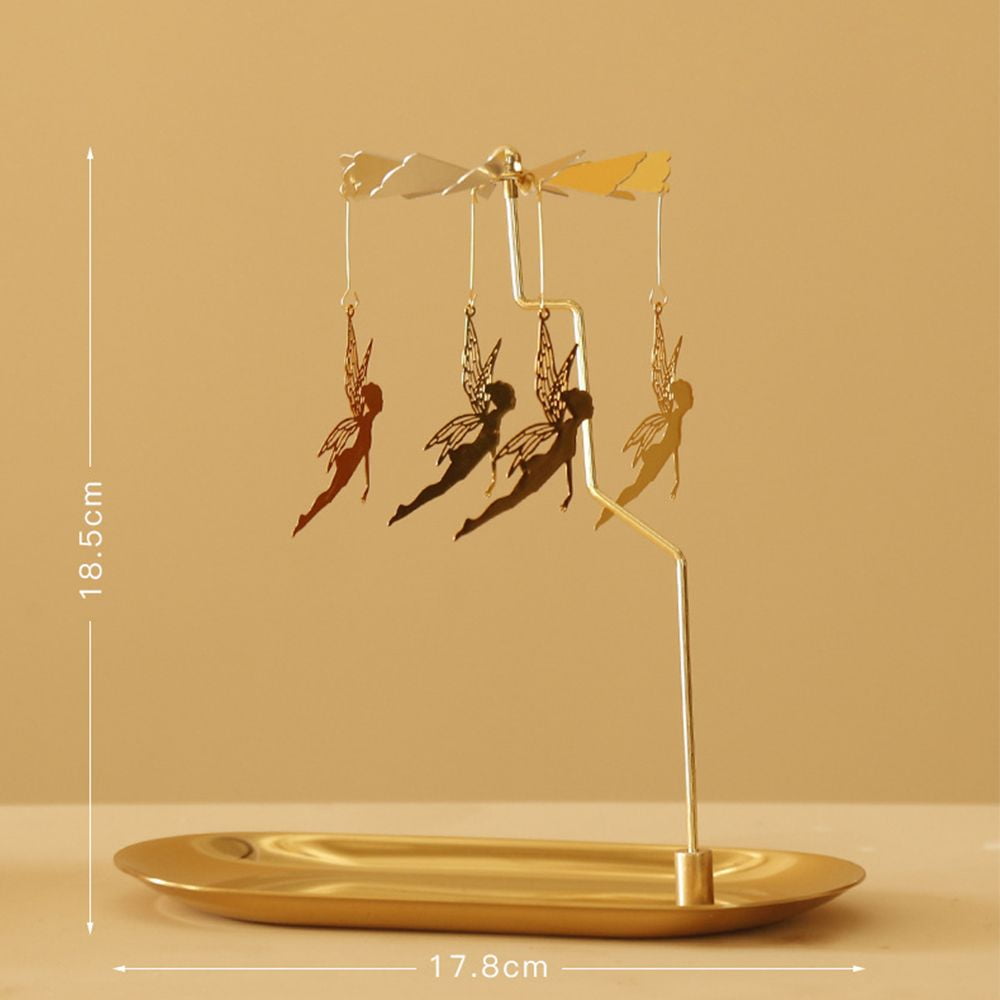 Gold Tealight Wedding Party Spinning Candlestick Rotating Candle Holder ...