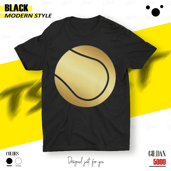 Gold Tennis Ball Graphic For Sports Player & Coach Unisex T-Shirt, for ...