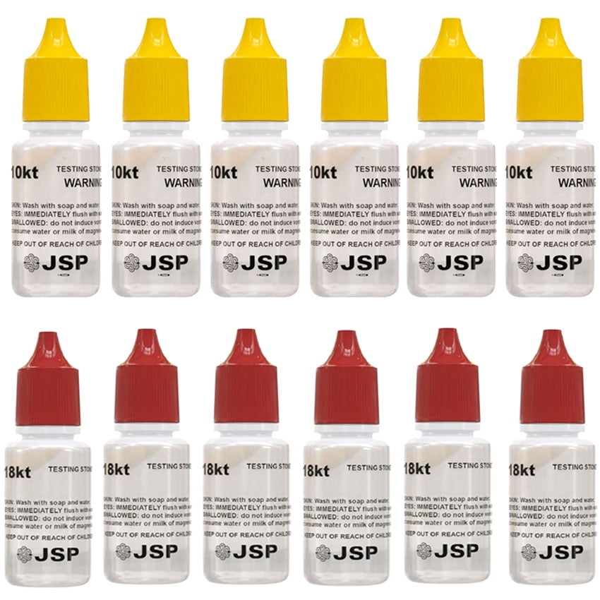 Gold Testing Kit 6x10k & 6x18k Solution Acid Test Gold Authenticity ...