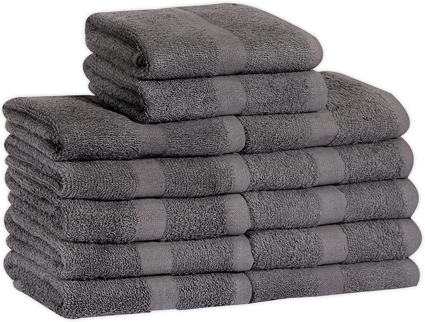 Gold Textiles 100% Cotton Salon Hand Towels 24 Pack Dark Grey 16x27 ...