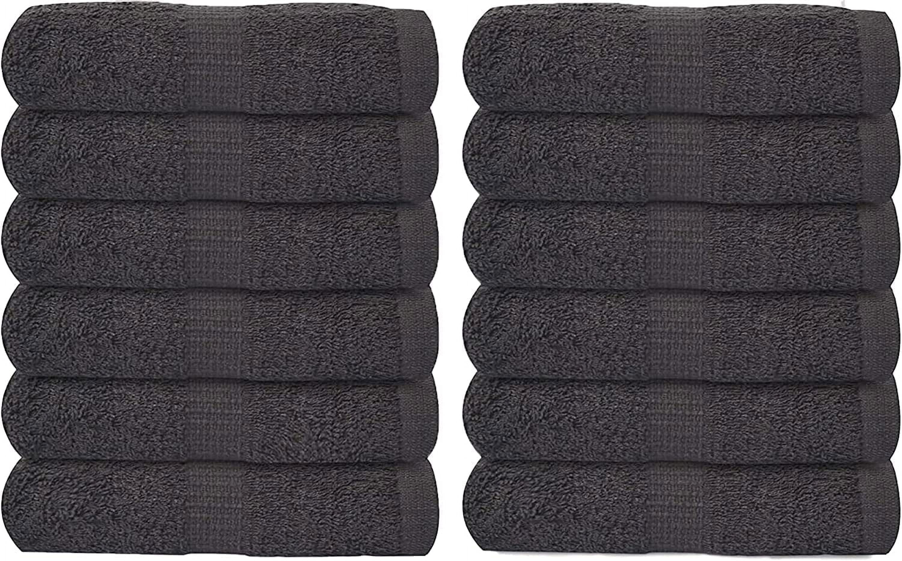Gold Textiles 100% Cotton Washcloth 120 Pack 13x13 inches Gray Ultra ...