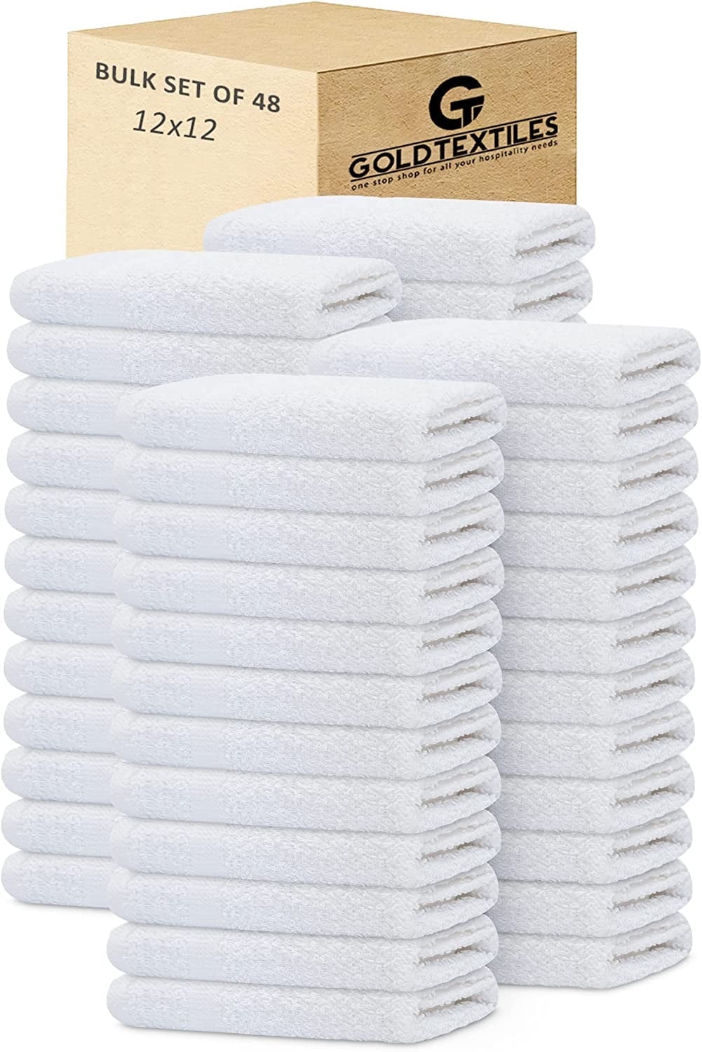 Gold Textiles Wash Cloths Kitchen Towels, Cotton Blend 12x12 in ...