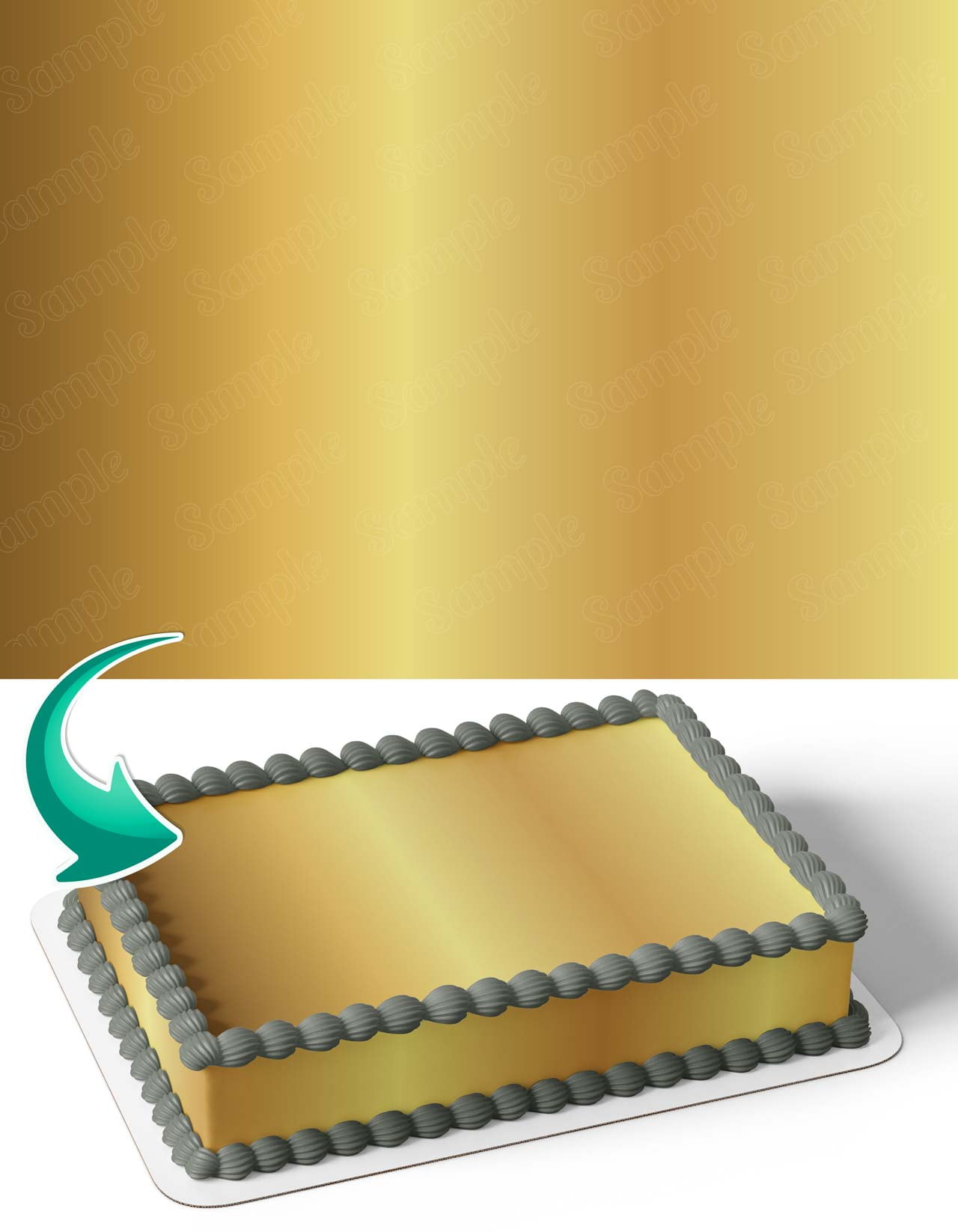 Gold Texture Cake Wrap Edible Image Cake Topper Personalized Birthday ...