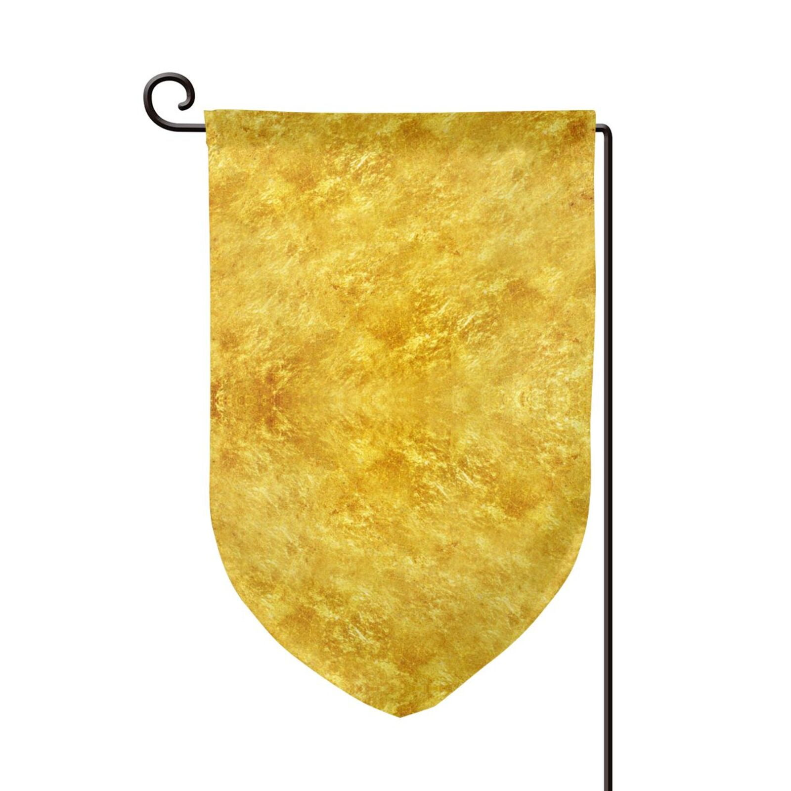 Gold Texture Glitter Garden Flag Double Sided Small Flag Yard Home ...