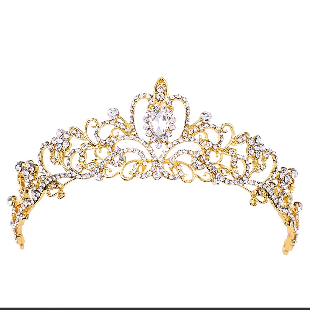 Gold Tiara Crowns for Women Girls Princess Crown Tiaras for Women ...