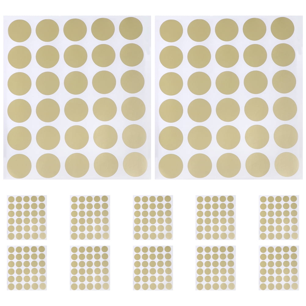 Hemoton Gold Circle Scratch Offs 360Pcs 1In Plastic and Metallic ...