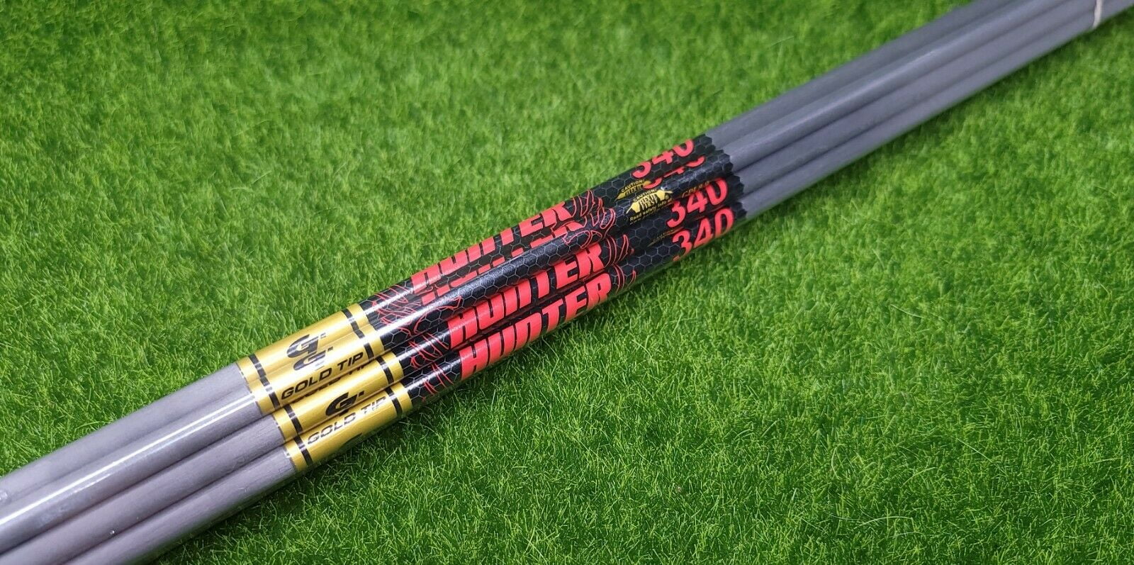 Gold Tip Hunter Black 340 Arrow Raw Shaft w/Nock Installed/Inserts ...
