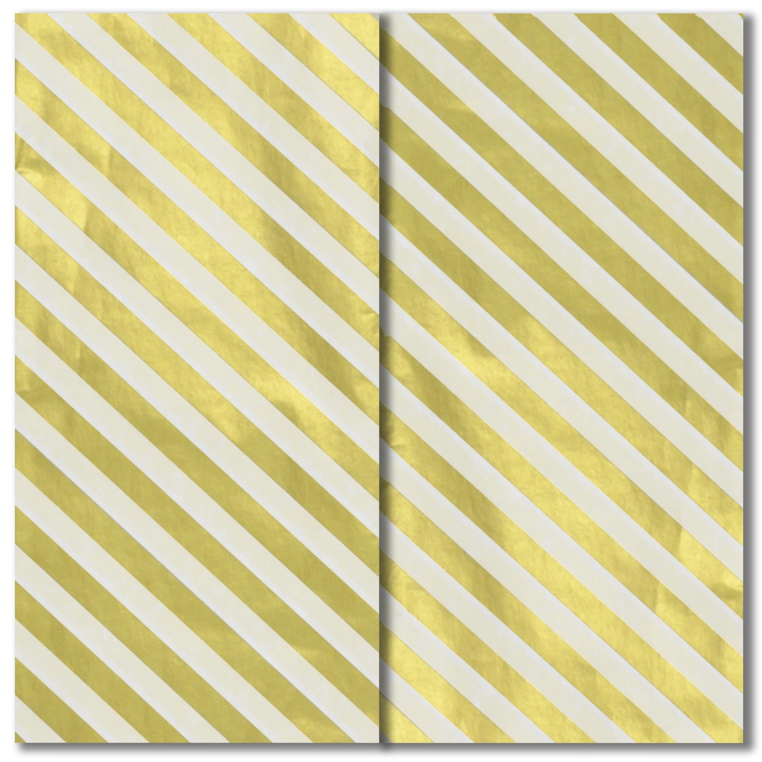 Gold Tissue Paper for Gift Bags- Metallic Gold and White Striped Gift ...