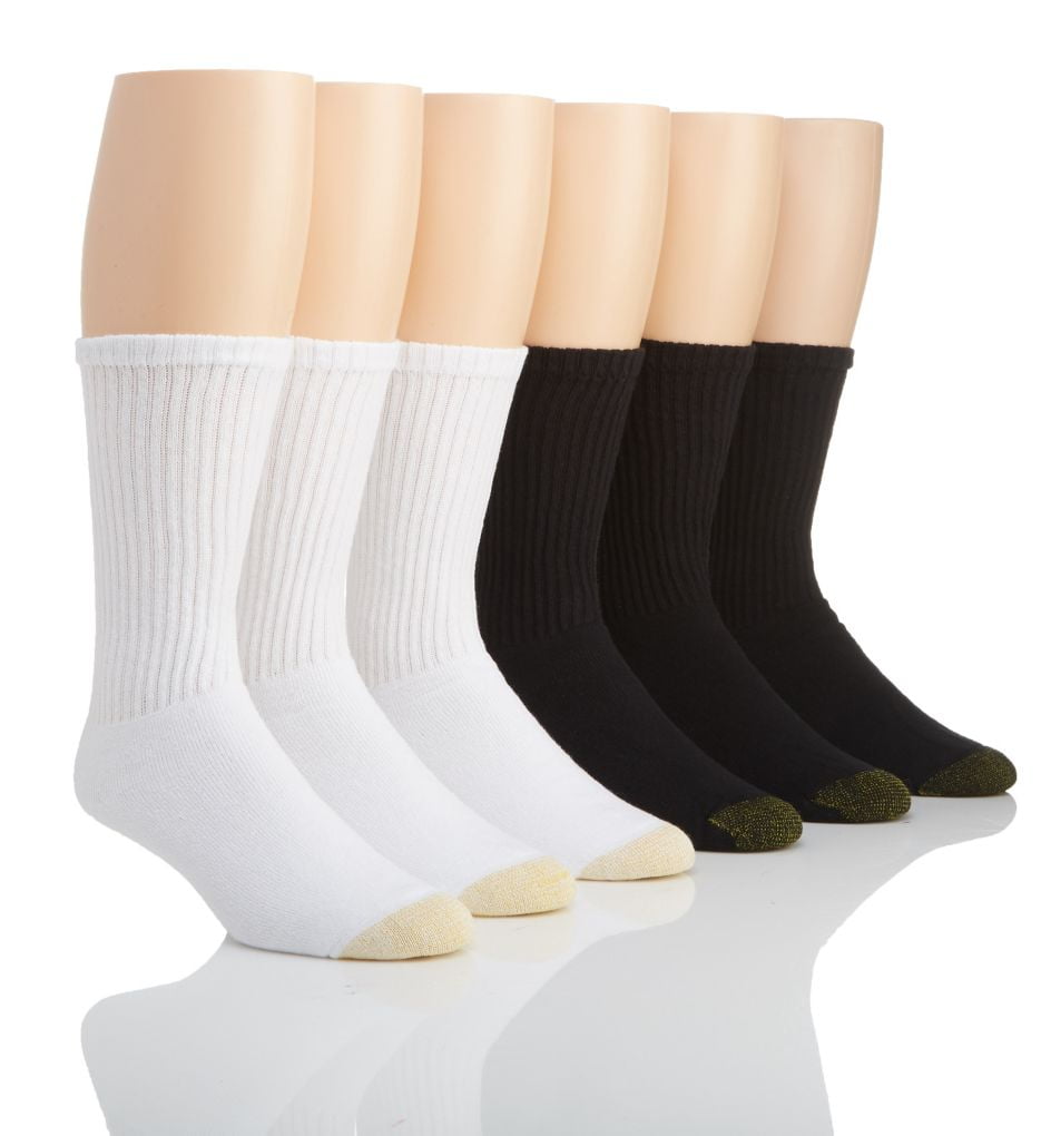 Gold Toe Adult Men's Full Cushion Cotton Crew Casual Socks, 6 Pack ...