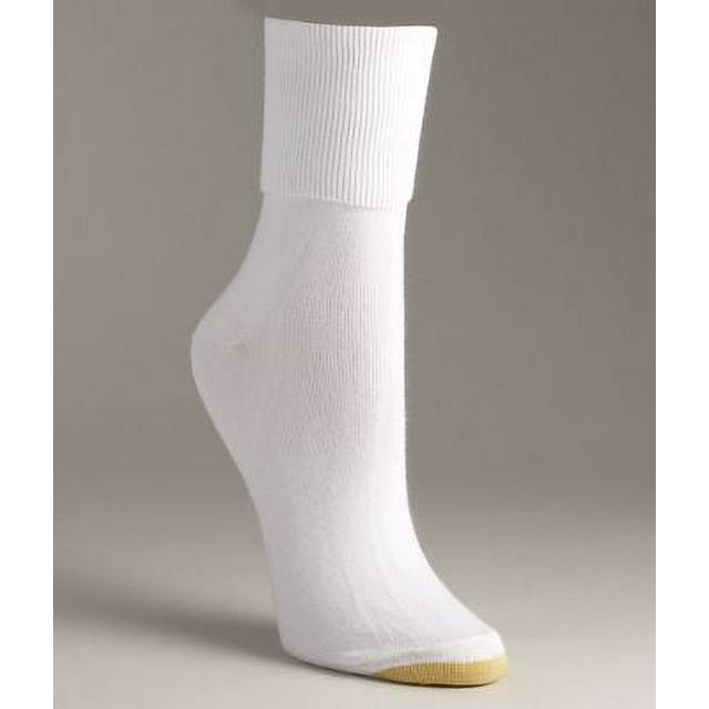 Gold Toe Women's Cotton Turn Cuff Ankle Socks, Pack of 3 - Walmart.com