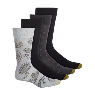 Gold Toe Mens 4 Pack Argyle Midweight Socks, Multicoloured, 7-12 ...