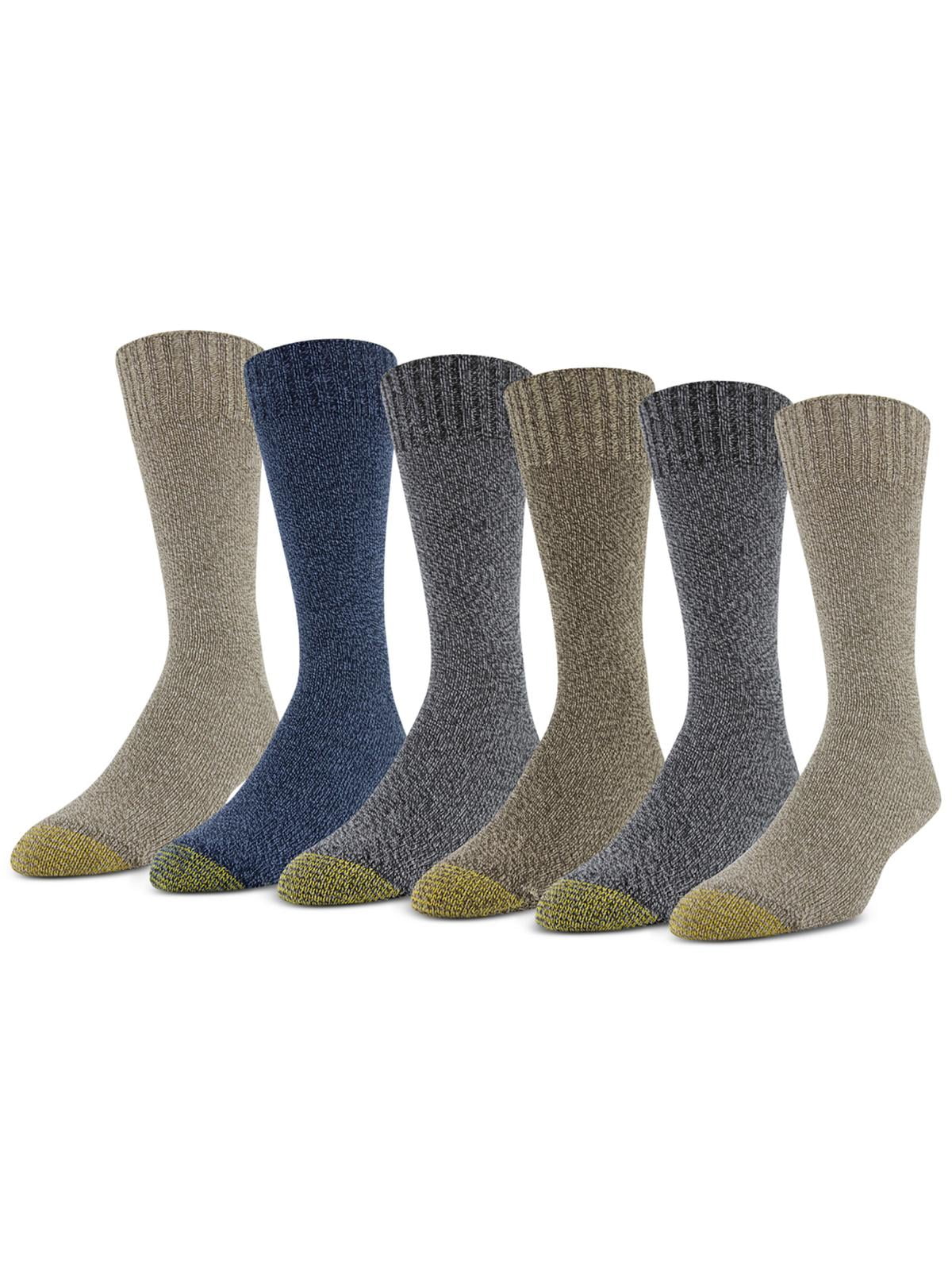 Gold Toe Mens Hudson 6 Pack Comfort Crew Socks - Walmart.com