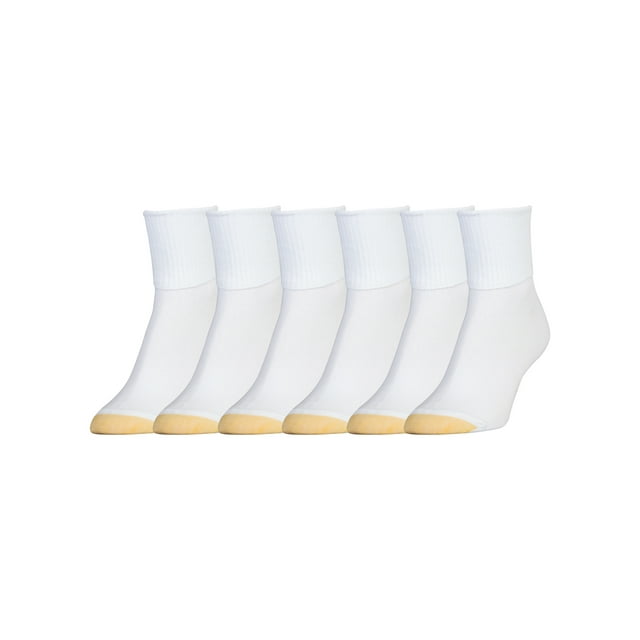 Gold Toe Women's Turn Cuff Socks, 6 Pairs - Walmart.com