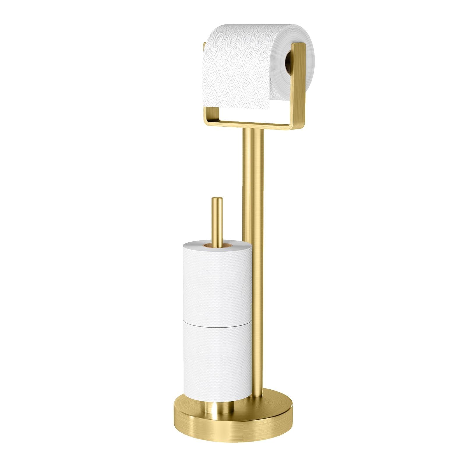 Gold Toilet Paper Holder, Free Standing Floor Stand, Holds Up to 3 ...